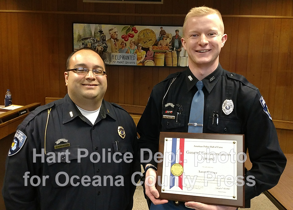 Hart Police Officer Cavner recognized for actions during apartment fire ...