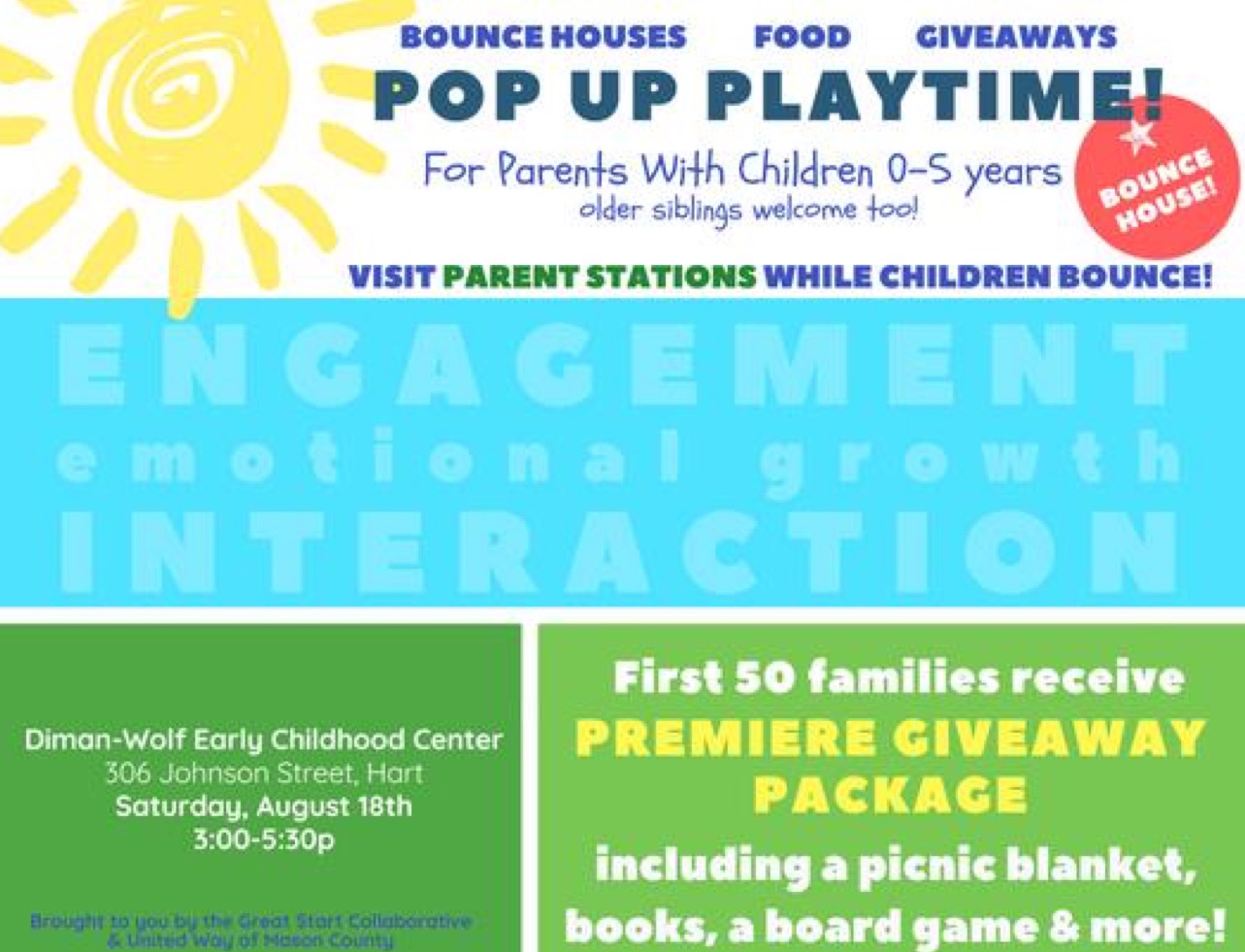 ‘Pop-Up Play Time’ next weekend. | OceanaCountyPress.com