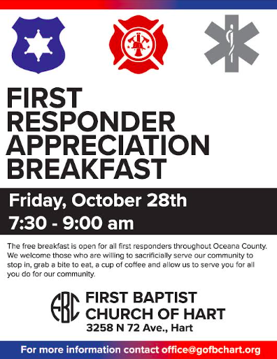 First Responder Appreciation Breakfast set for Friday ...