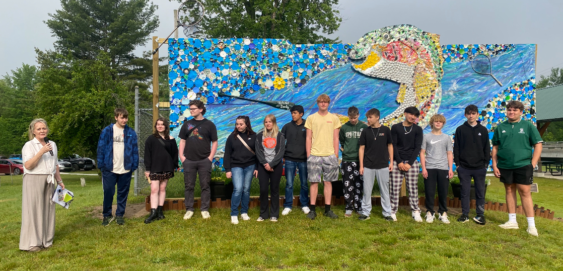 Hesperia students unveil mural made of recycled waste ...