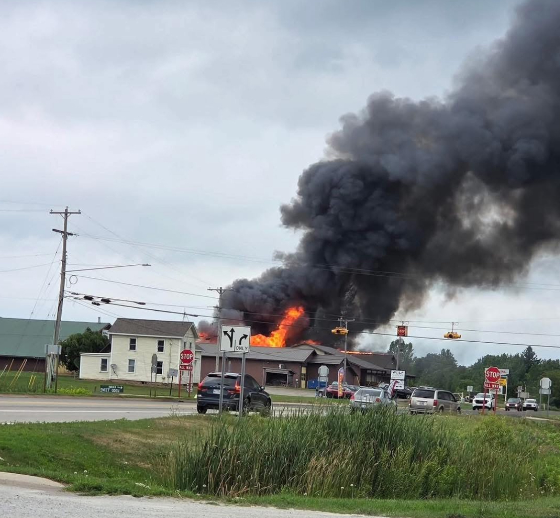 18 fire departments battle fire at David Allen Racing Motorsports ...