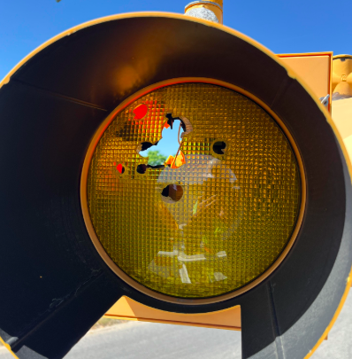 Oceana Drive/Polk Road traffic light shot several times ...